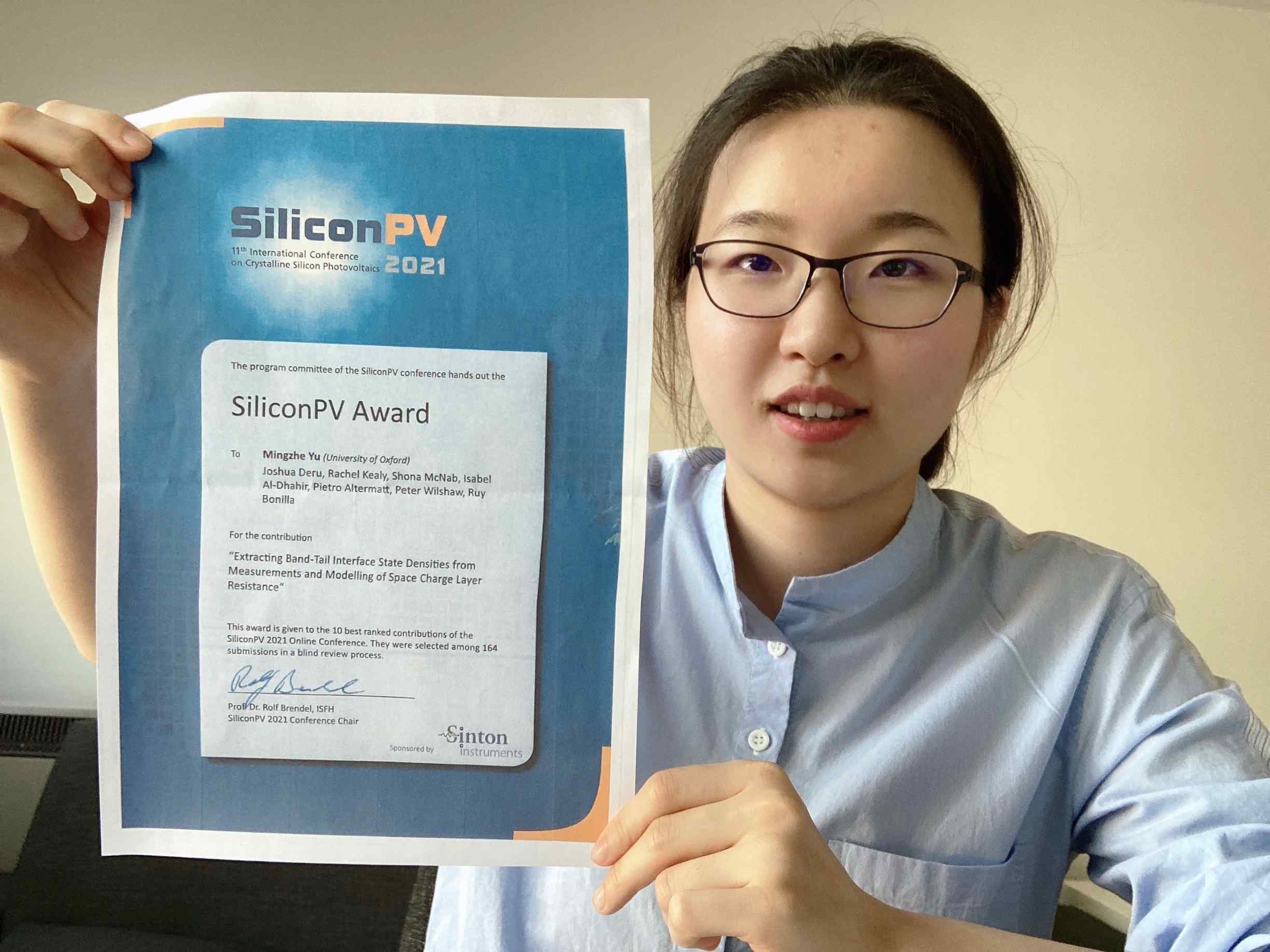 Congratulations to Mingzhe Yu | Bonilla Lab